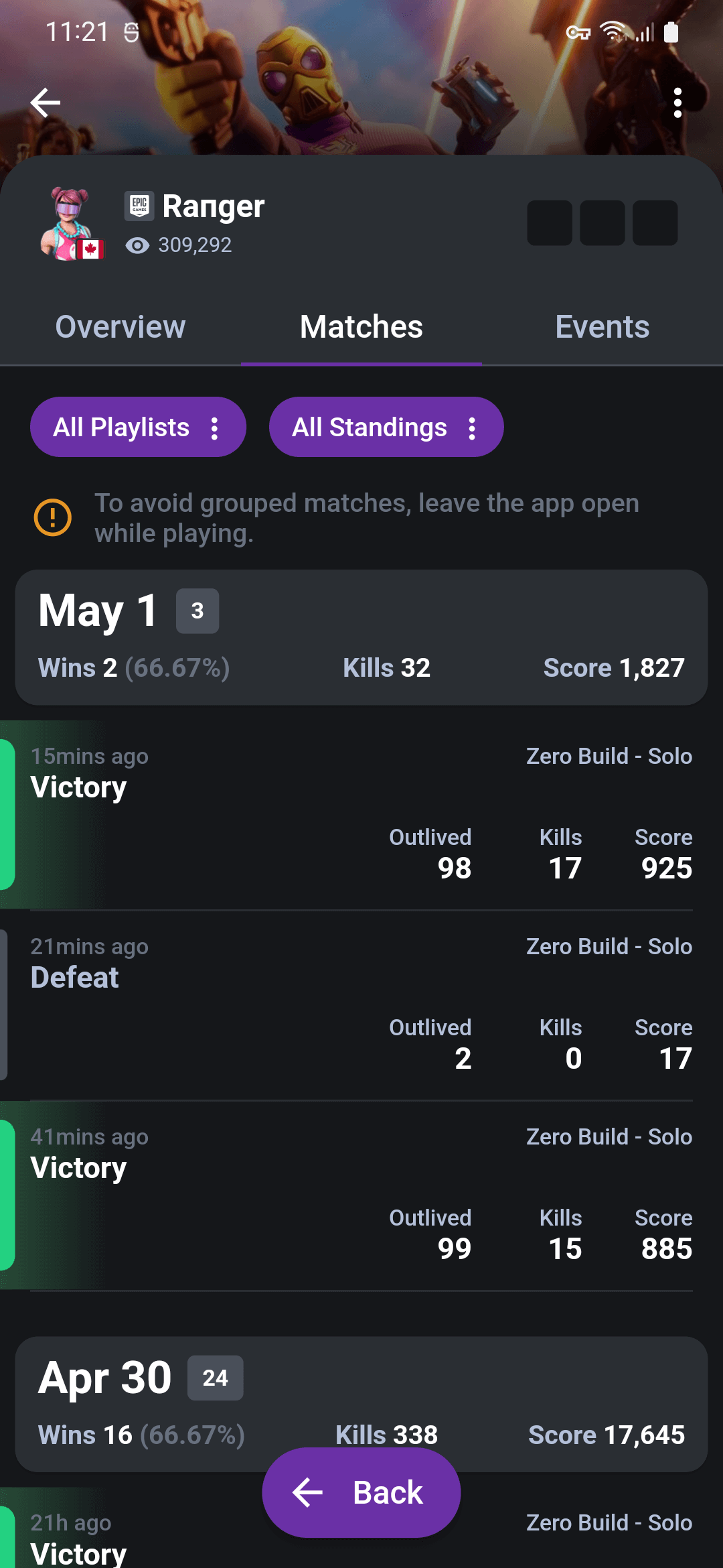 Fortnite TRN Mobile App - Fortnite Tracker