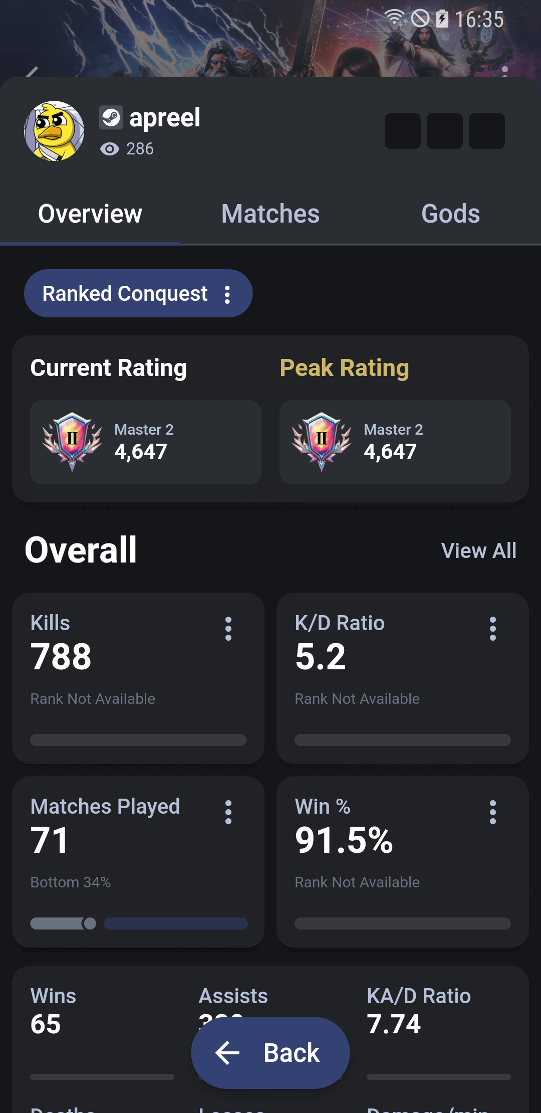 SMITE 2 TRN Mobile App - SMITE 2 Tracker