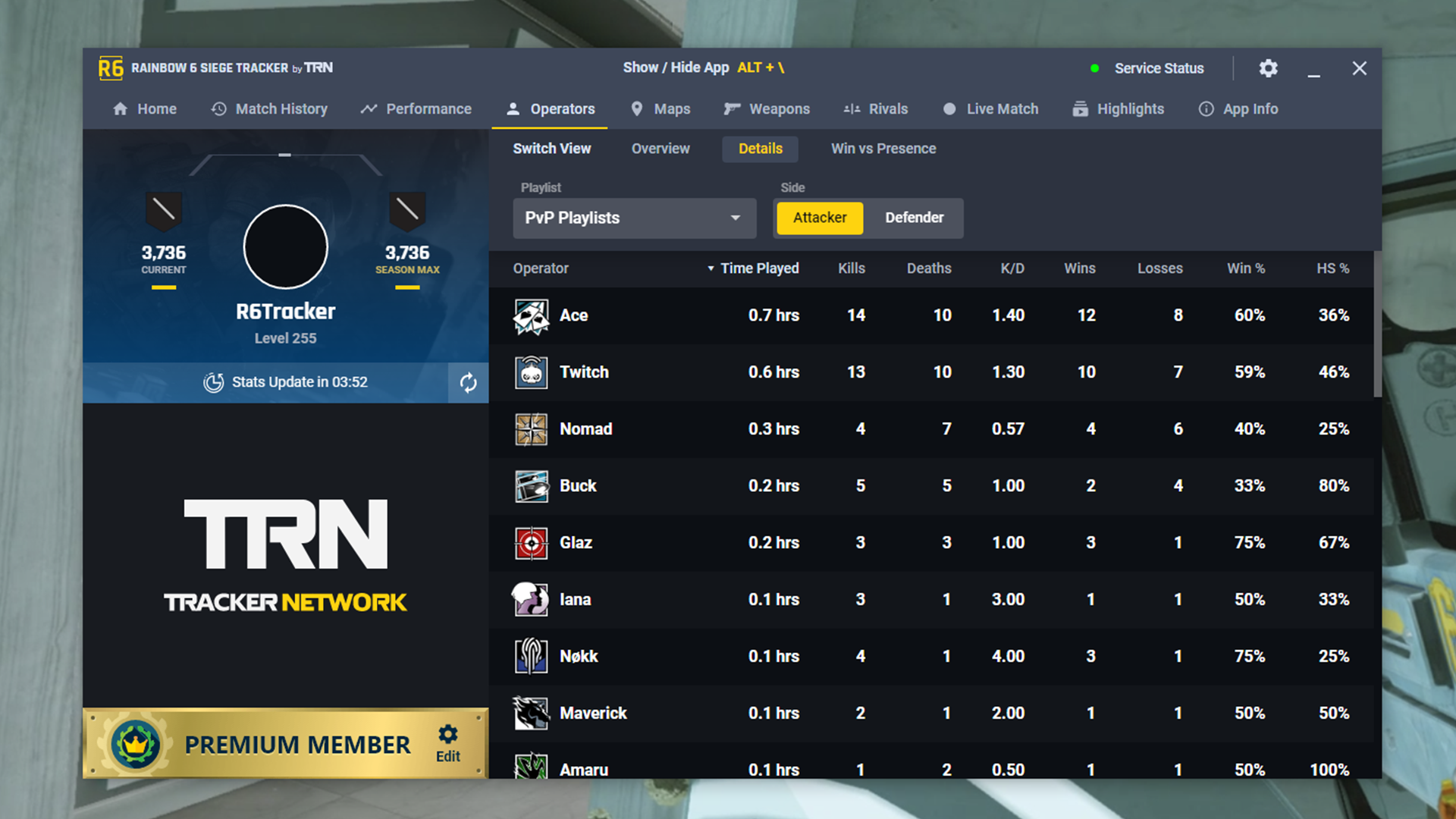 Rainbow Six Tracker 3 0 Is Now Available