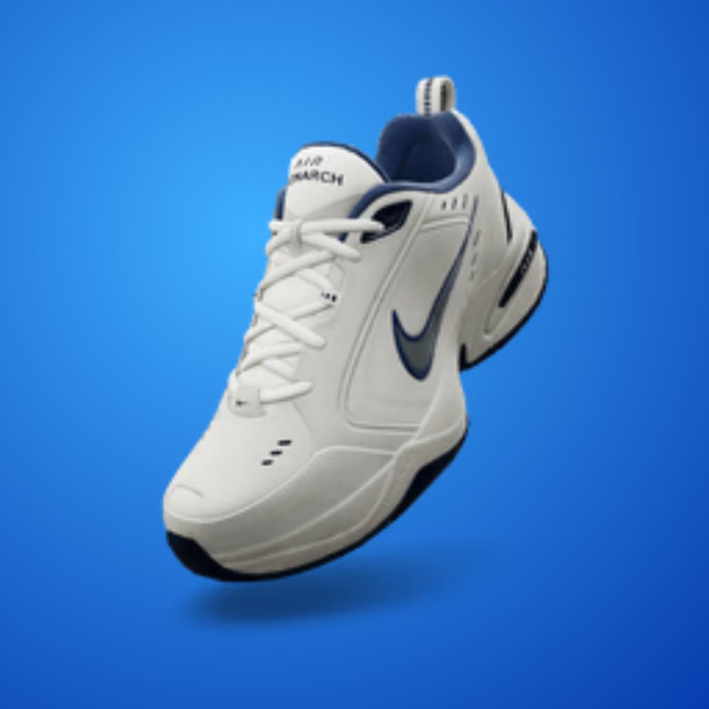 Nike Air Monarch IV 'White/Metallic Silver' - Locker - Fortnite Tracker